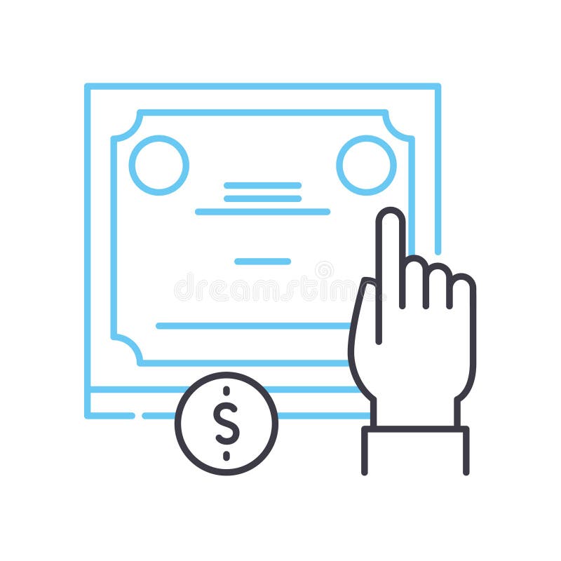 Bonds Line Icon, Outline Symbol, Vector Illustration, Concept Sign ...