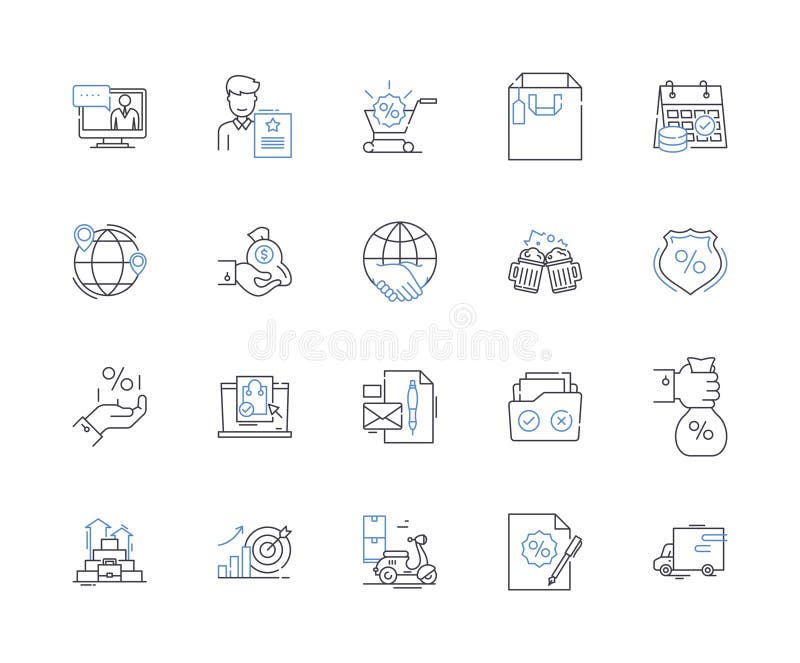 Bonds Line Icons Collection. Yield, Coupon, Maturity, Redemption ...