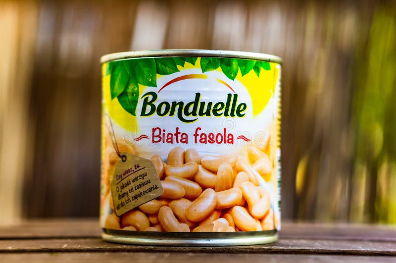Bonduelle white beans editorial photo. Image of food - 191098226