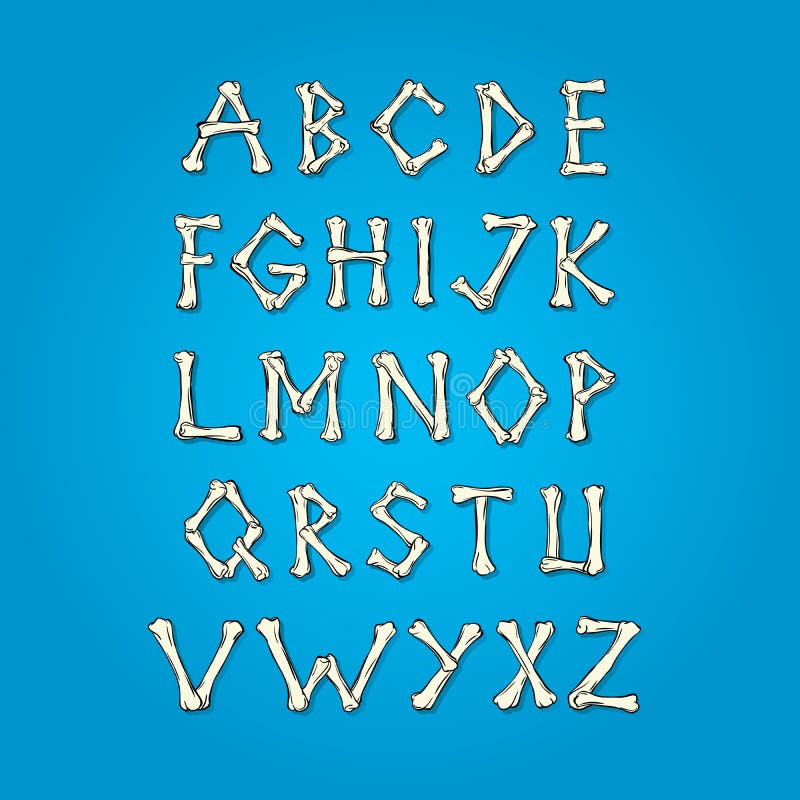 Bone Alphabet Stock Illustrations – 1,359 Bone Alphabet Stock ...