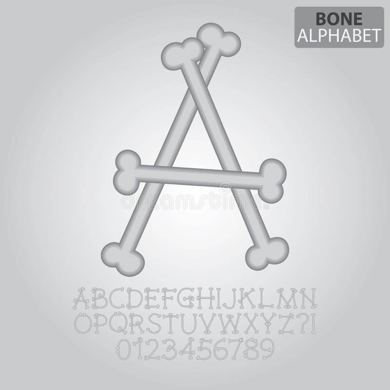Bones and alphabet stock vector. Illustration of number - 45123847