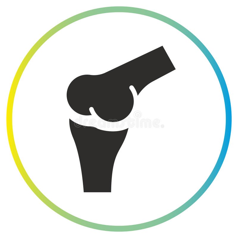 Bone Anatomical Structure Icon, Human Joint, Person Knee, Flat Symbol ...