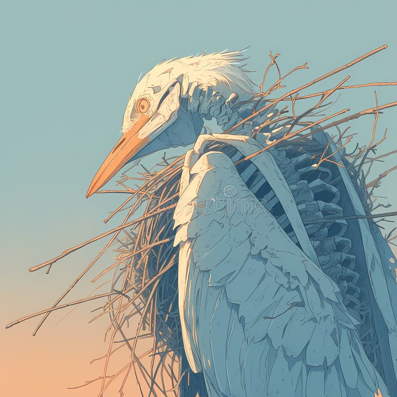 Skeletal Stork Stock Illustrations – 1 Skeletal Stork Stock ...