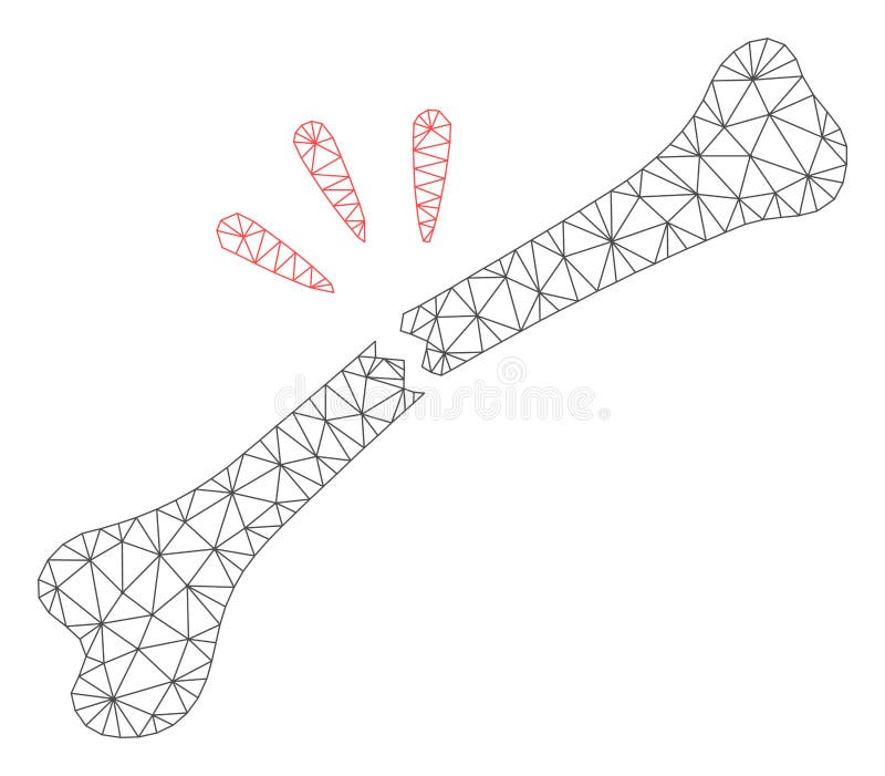 Bone Break Polygonal Frame Vector Mesh Illustration Stock Vector ...