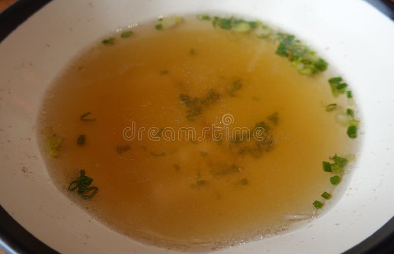 Bone Broth Made from Pork Ribs , Served in a Bowl with Parsley Stock ...