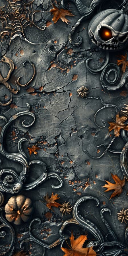 Bone-chilling Halloween Texture with Creepy Details Stock Illustration ...