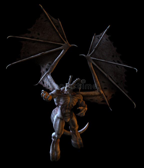 Bone Demon - with Clipping Path Stock Illustration - Illustration of ...