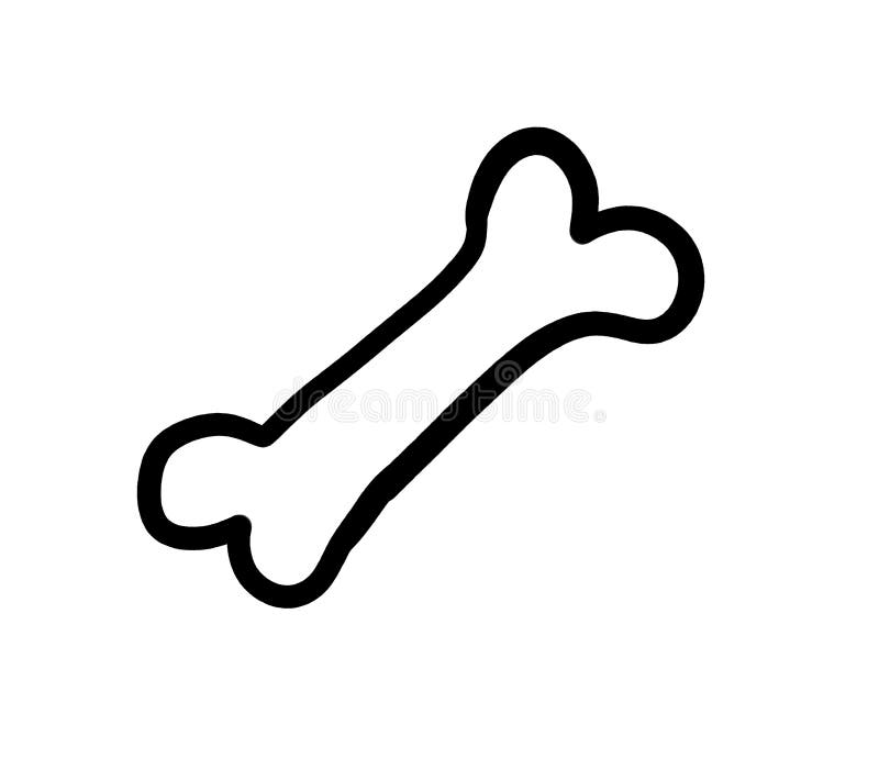 A Cute Simple Bone Doodle stock illustration. Illustration of creative ...