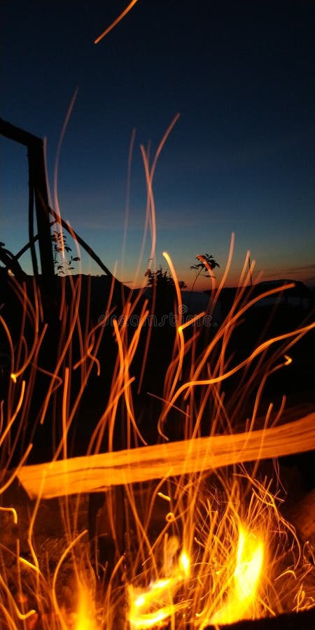 Bone Fire and Beautiful Sun Rise Stock Image - Image of fire, beautiful ...