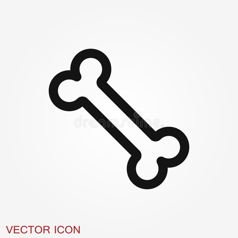 Bone Flat Icon. Single High Quality Symbol Stock Illustration ... Bone Flat Icon. Single High Quality Symbol Stock Illustration ...