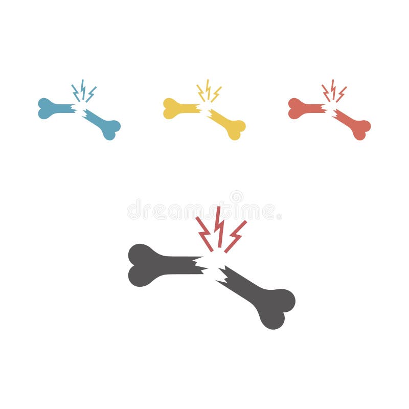 Bone Fracture Icon. Vector Sign. Stock Vector - Illustration of gnawed ... Bone Fracture Icon. Vector Sign. Stock Vector - Illustration of gnawed ...