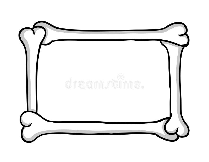 Bone and paw frame stock vector. Illustration of black - 13249477