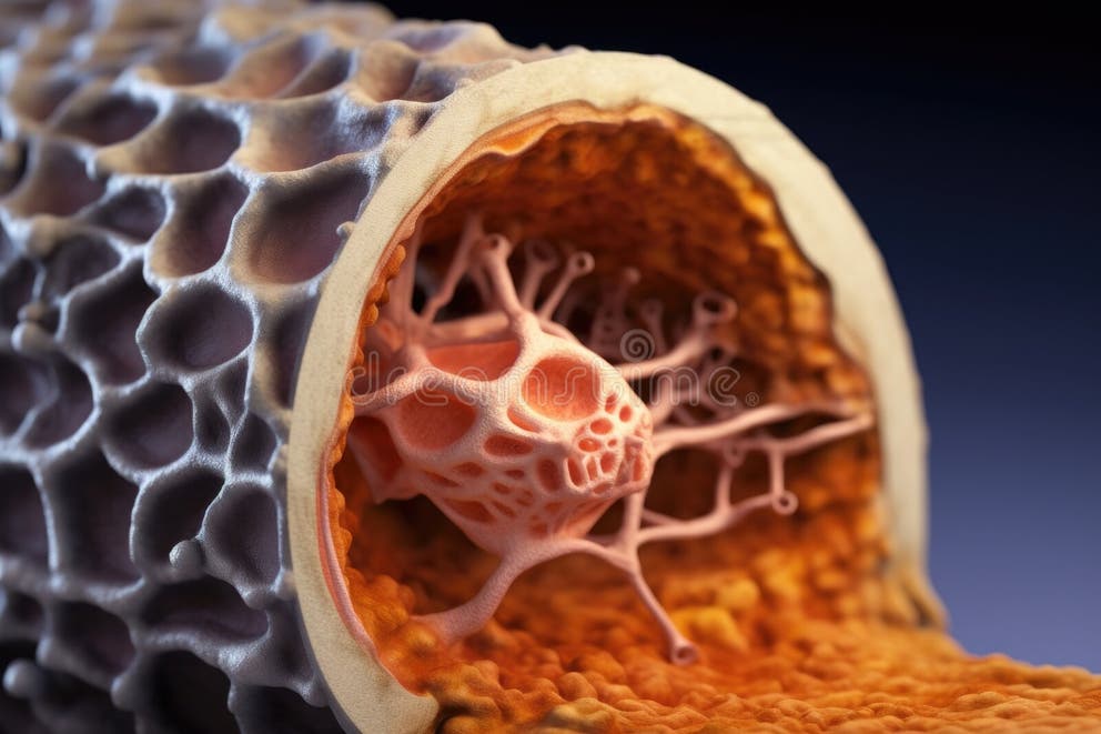 Bone Graft Material Magnified in Lab Setting Stock Illustration ...
