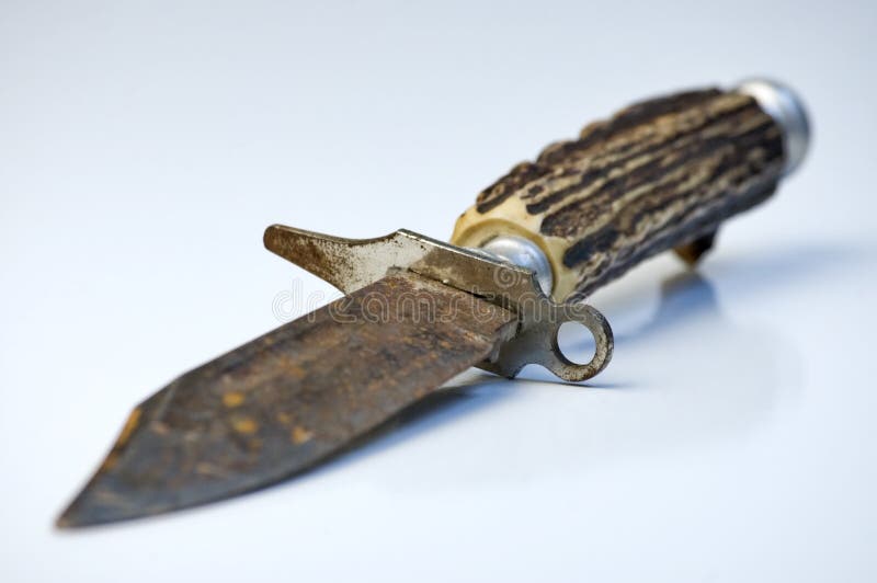 Bone Handle knife stock photo. Image of pointed, iron - 12408060