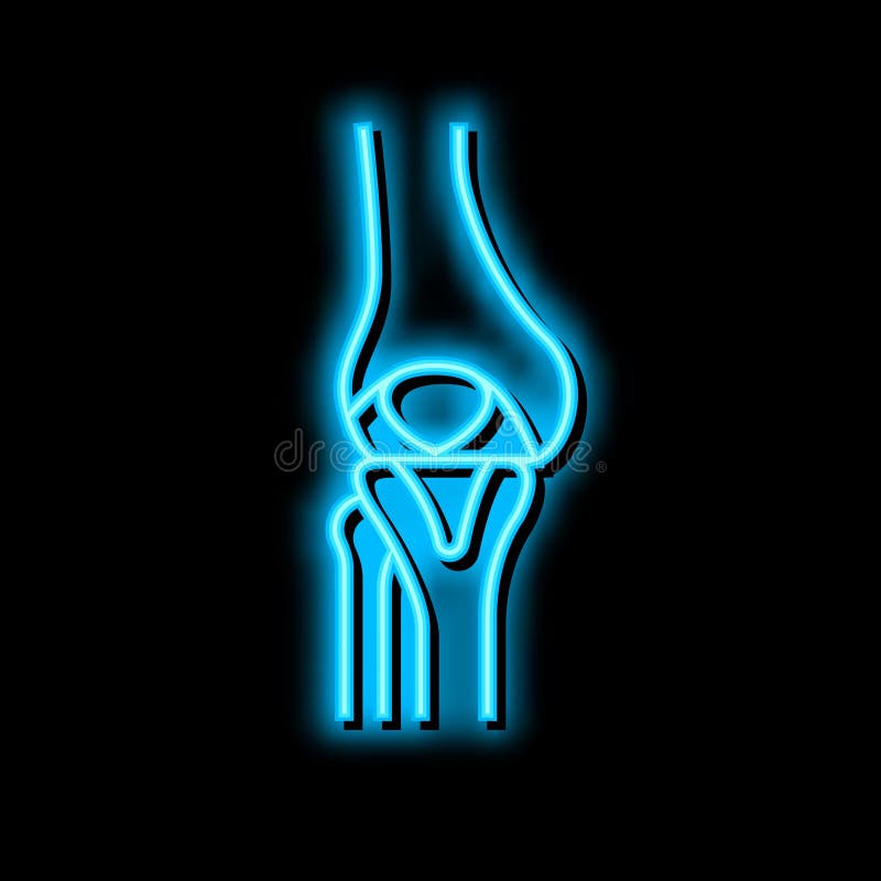 Bone Human Neon Glow Icon Illustration Stock Vector - Illustration of ...