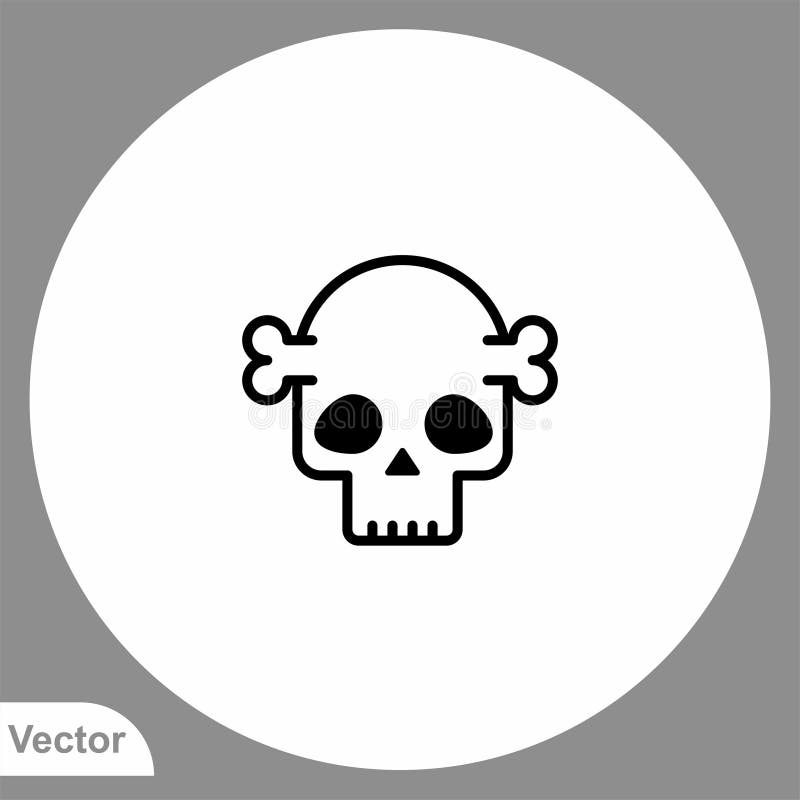 Bone Vector Icon Sign Symbol Stock Illustration - Illustration of ...