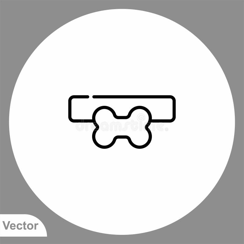 Bone Vector Icon Sign Symbol Stock Illustration - Illustration of black ...