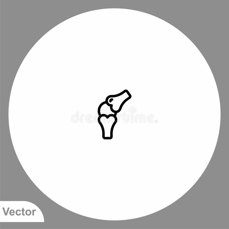 Bone Vector Icon Sign Symbol Stock Illustration - Illustration of ...