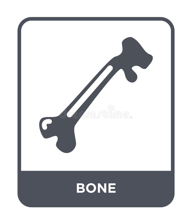 Bone Icon in Trendy Design Style. Bone Icon Isolated on White ...