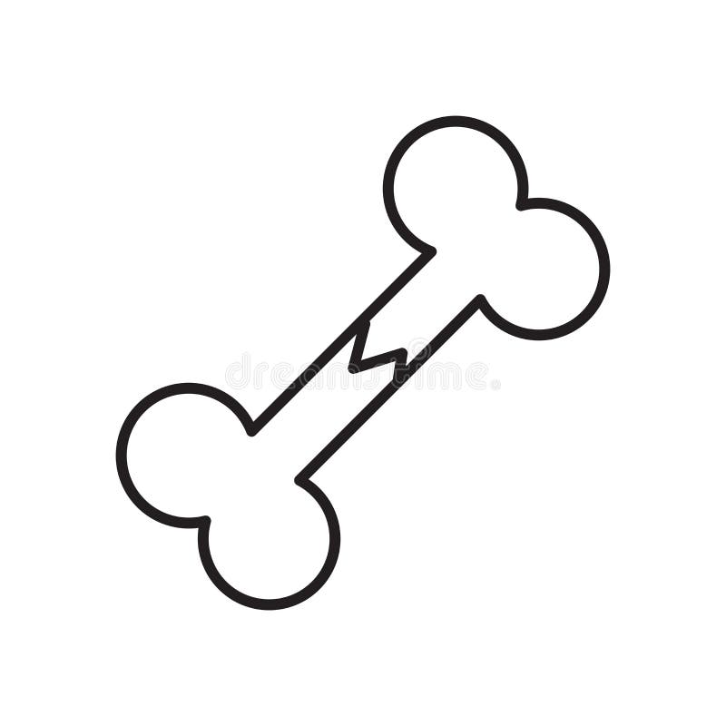 Bone Icon Vector Isolated on White Background, Bone Sign , Historical ...