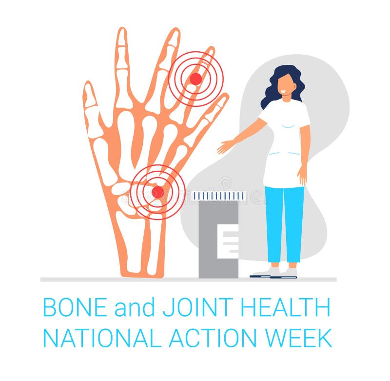 Bone And Joint Health National Action Week Concept Vector Rheumatoid