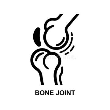 Bone Joint Icon. Anatomical Structure of Man Isolated on Background ...