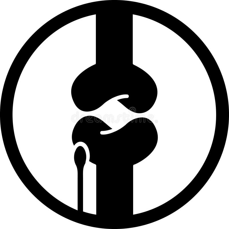 Bone Joints Glyph Vector Icon that Can Easily Edit or Modify Stock ...