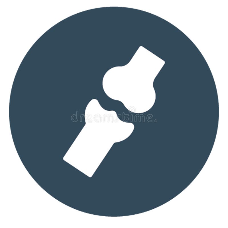 Bones And Joints Icon. Symbol Of Knee Or Elbow With Pain Sound Lines ...