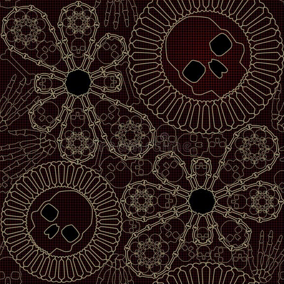 Bone lace seamless pattern stock vector. Illustration of pattern - 10657323