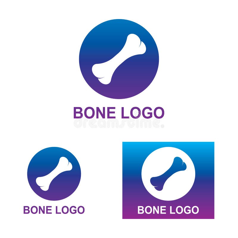 Bone Logo Icon Vector Design Template Illustration Stock Vector ...