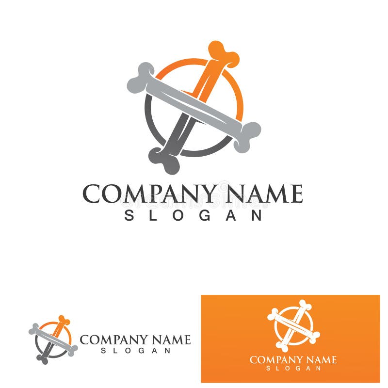 Bone Logo Vector Template Vector Stock Vector - Illustration of ...
