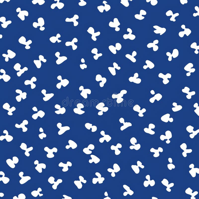 Bone Modern Blue and White Seamless Pattern. Dog Cookie Bones Wrap ...