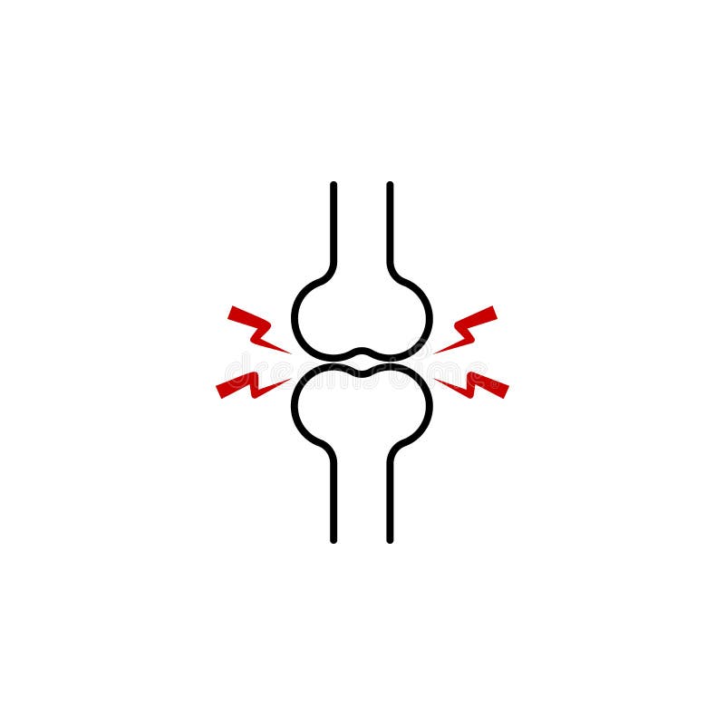 Bone Pain Icon and Joints. Two Bone Together Symbol. Vector Clipart and ...