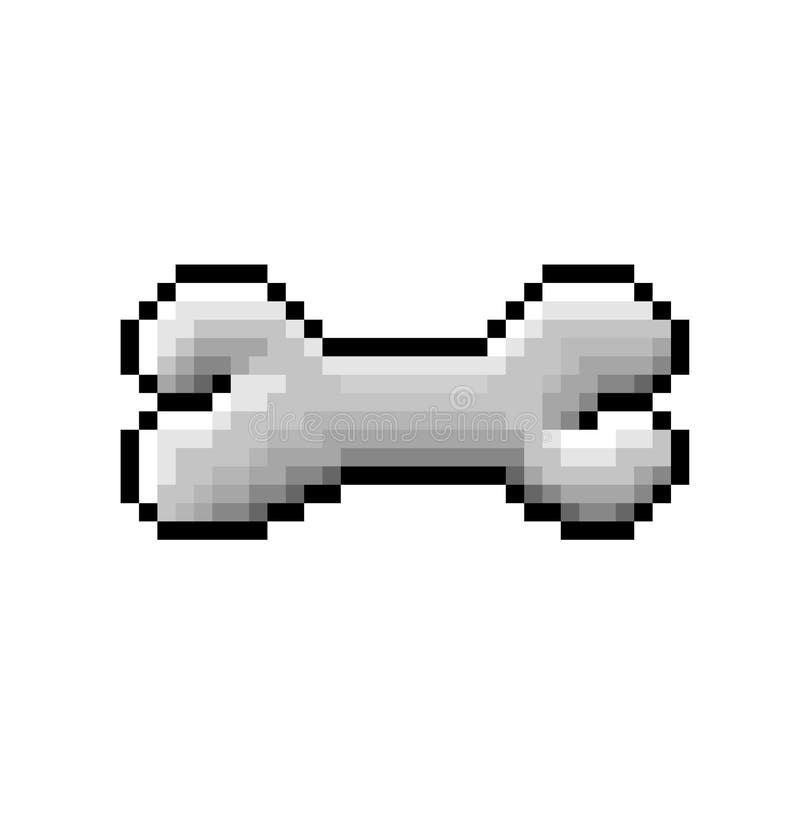 Bone pixel Icon stock vector. Illustration of colorful - 127722905