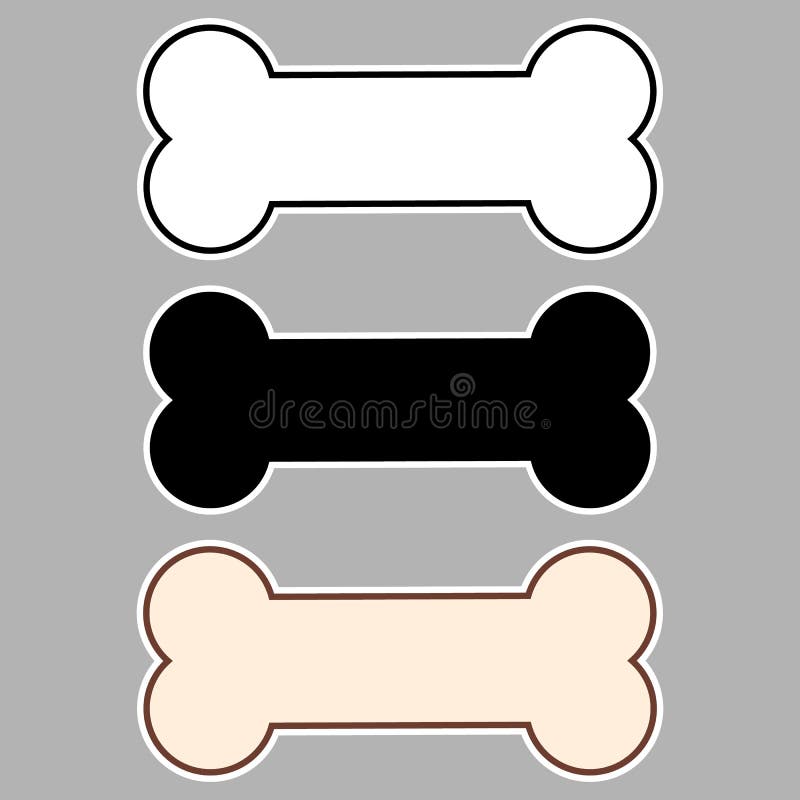 Bone Stickers. Vector Template. Isolated Illustration and Clipart ...