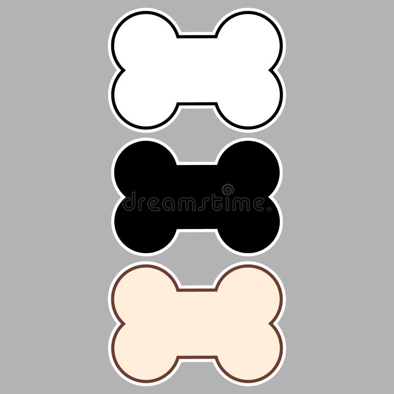Bone Stickers. Vector Template. Isolated Illustration and Clipart ...