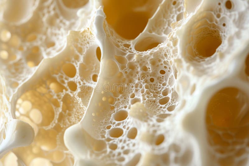 Bone structure, macro shot stock illustration. Illustration of holes ...