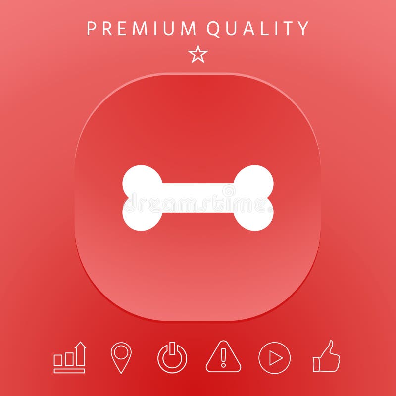 Bone symbol icon stock vector. Illustration of drawing - 115292881