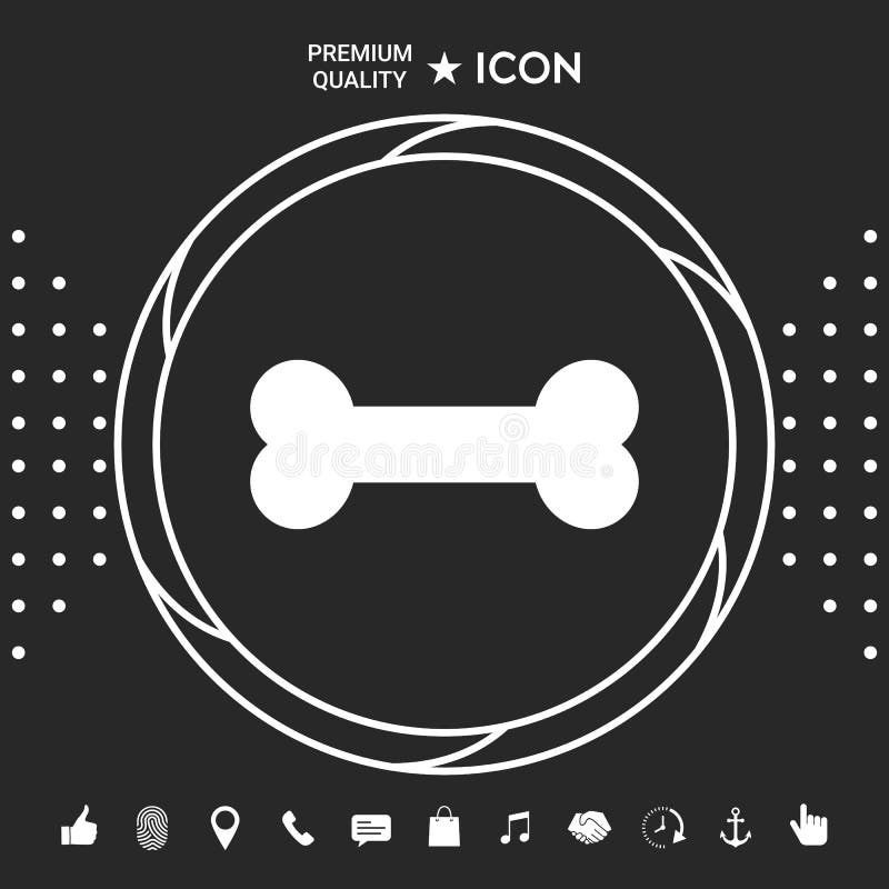 Bone symbol icon stock vector. Illustration of healthy - 130244302