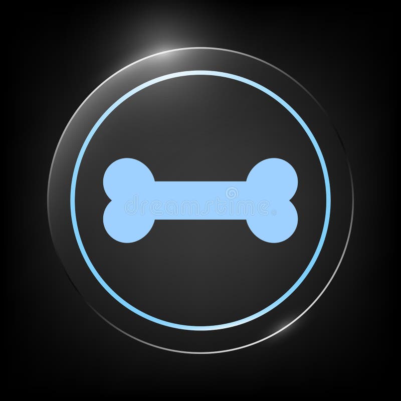 Bone symbol icon stock vector. Illustration of label - 116471925