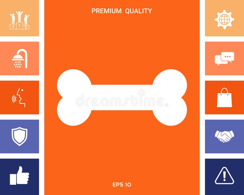 Bone symbol icon stock vector. Illustration of label - 131063494