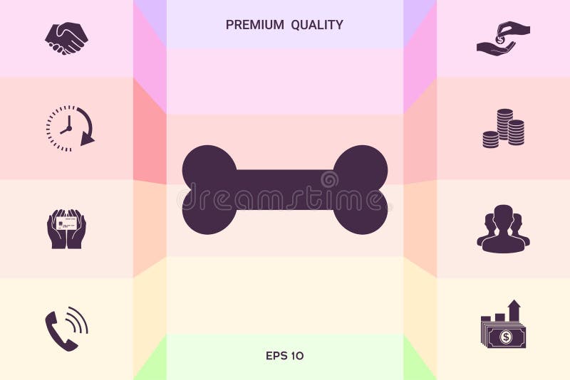 Bone Symbol Icon . Graphic Elements for Your Design Stock Vector ...