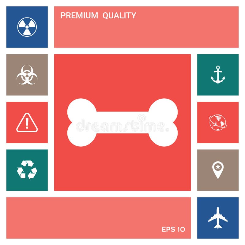 Bone Symbol Icon . Elements for Your Design Stock Vector - Illustration ...