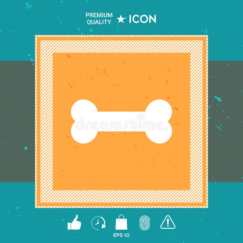 Bone symbol icon stock vector. Illustration of healthy - 107102571