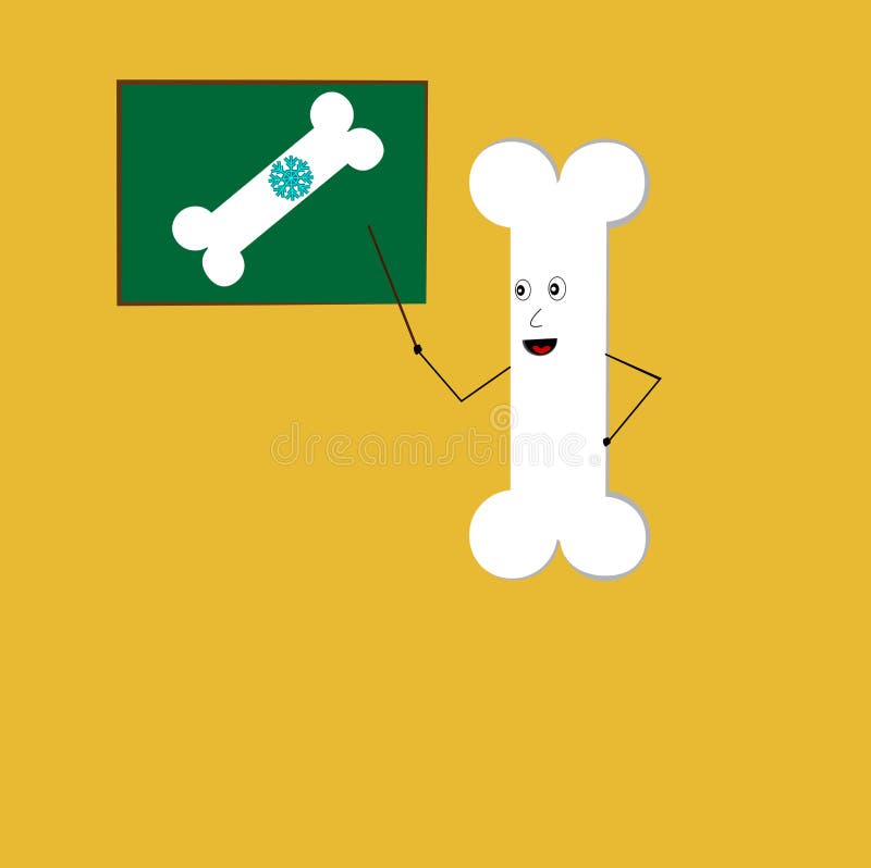 Bone Teaching about Calcium and Milk Stock Vector - Illustration of ...