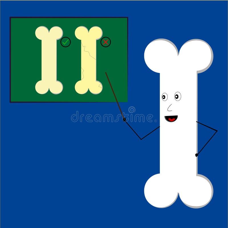 Bone Teaching about Calcium Vector Stock Vector - Illustration of bones ...