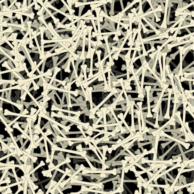 Black Bone Seamless Texture Tile Stock Vector - Illustration of ...