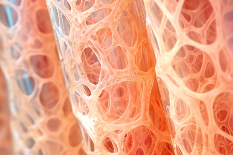 Bone Tissue Human Skeleton Under Microscope Cells Structure Medical ...