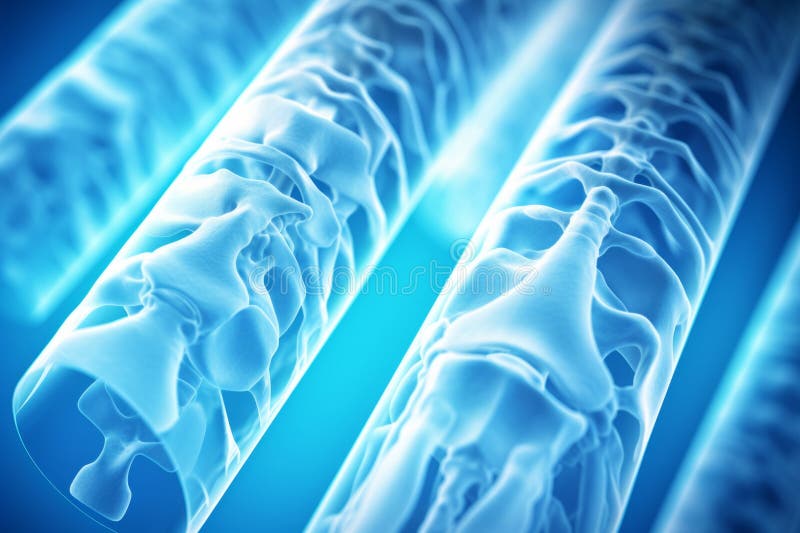 Bone Tissue Human Skeleton Under Microscope Cells Structure Medical ...