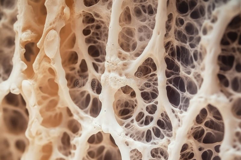 Bone Tissue Human Skeleton Under Microscope Cells Structure Medical ...